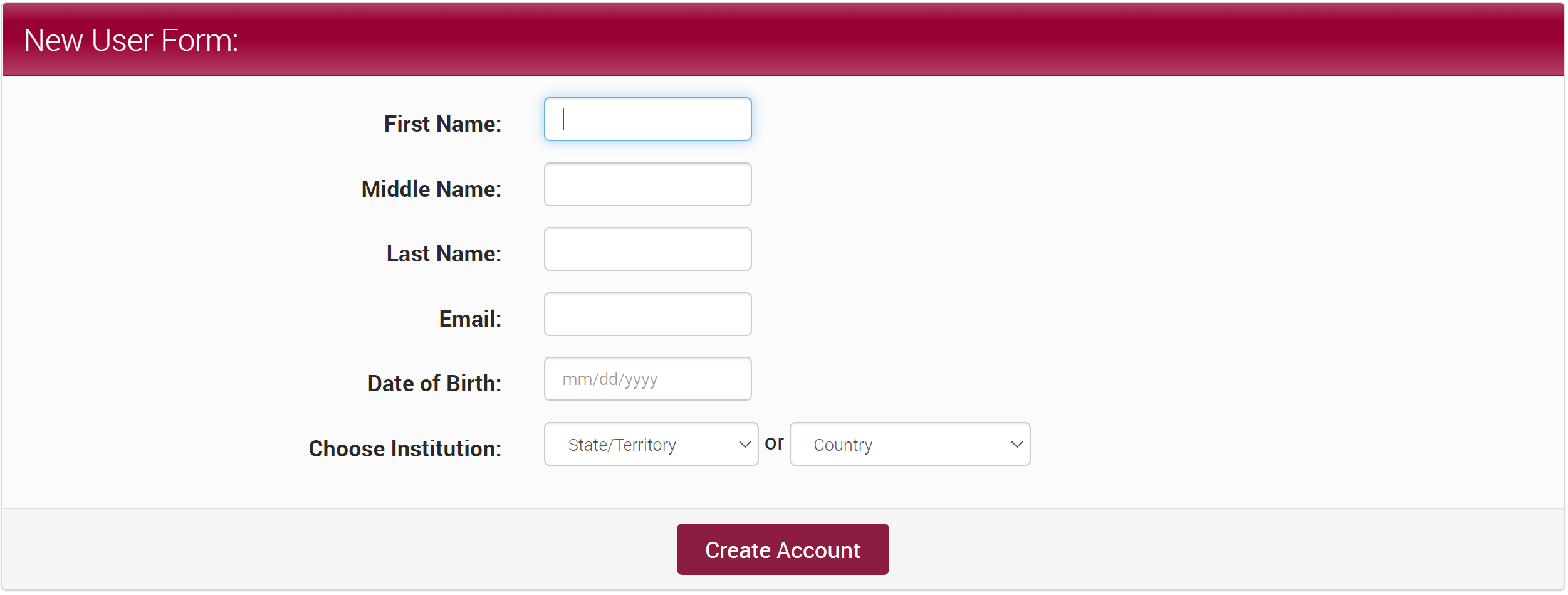 Give initial data for the application software. At first it will look ...